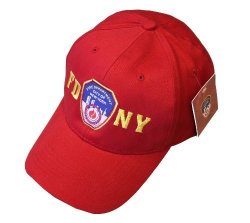 Fdny Baseball Hat Police Badge Fire Department Of New York City Red ...