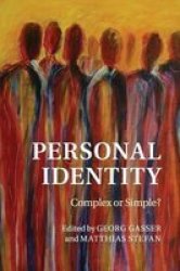 Personal Identity - Complex Or Simple? Paperback Prices | Shop Deals ...