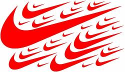 Deals on 30 Assorted Red Nike Swoosh Vinyl Logo Label Decal Peel ...