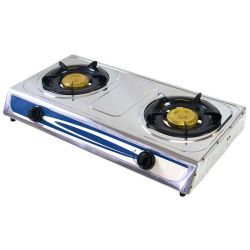 Deals on 2 Plate Gas Stove 2 Burner Stainless Steel Stove High Heat ...