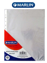 Marlin Multipunch Pockets 40 Micron Pack Of 10 Retail Packaging No ...