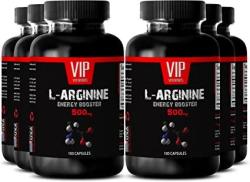 L Arginine Amino Acid - L-arginine Energy Booster 500 Mg - Increase Energy Levels - 6 Bottles ...