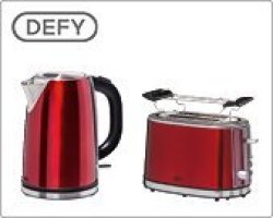 Defy 2PC Toaster And Kettle Combo Red Prices | Shop Deals Online ...