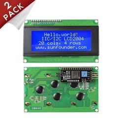 SunFounder 2004 20X4 Lcd Module Iic I2C Interface Adapter Blue ...
