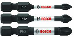 Bosch ITPHV203 3 Pc. Impact Tough 2 In. Phillips Power Bit Set Prices ...