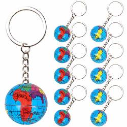 Deals on Proloso 48 Pcs Globe Keychains Bulk For Kids World Planet ...