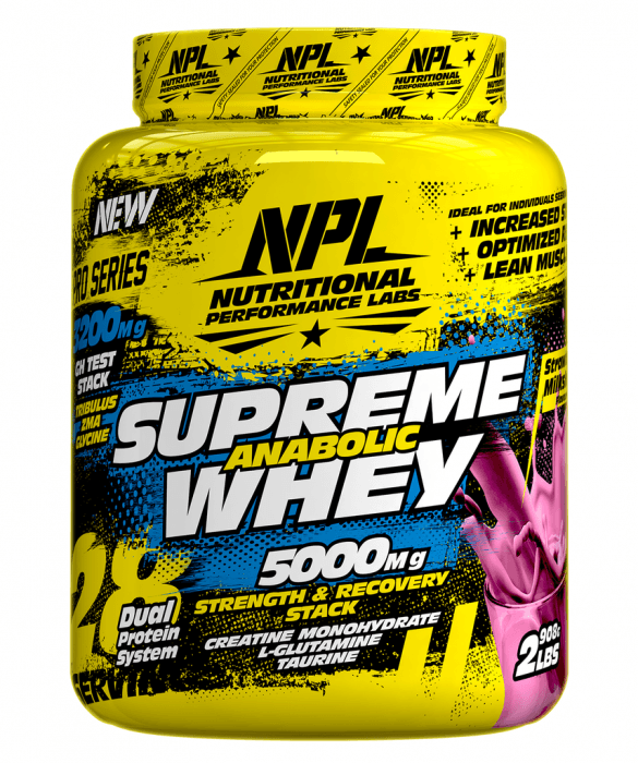 NPL Supreme Anabolic Whey Strawberry Milkshake 908g Prices | Shop Deals ...