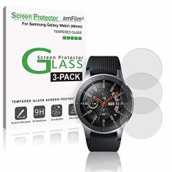 AmFilm Glass Screen Protector Compatible With Samsung Galaxy Watch 2018 ...