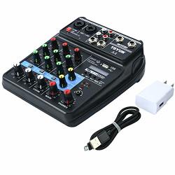 MINI Audio Mixer Sound Board Bluetooth Music Console Power Stereo With ...
