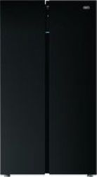 Beko Freestanding American Fridge Freezer In Black Glass