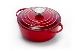 Deals on Capri 20CM Enamel Coated Red Cast Iron Casserole Non-stick ...